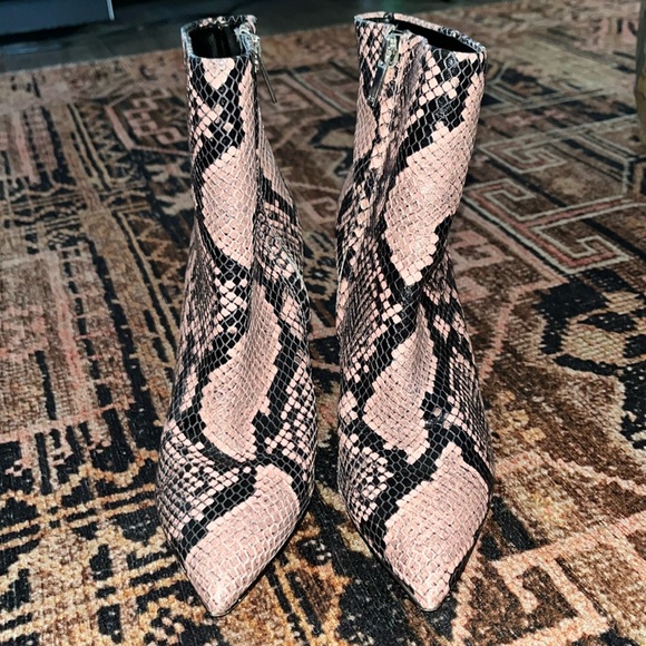 Marc Fisher | Shoes | Marc Fisher Pink Snake Skin Boots | Poshmark